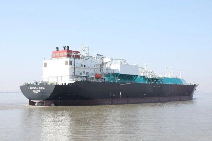 K Line’s first mid-sized LNG carrier nearing completion in China - LNG ...