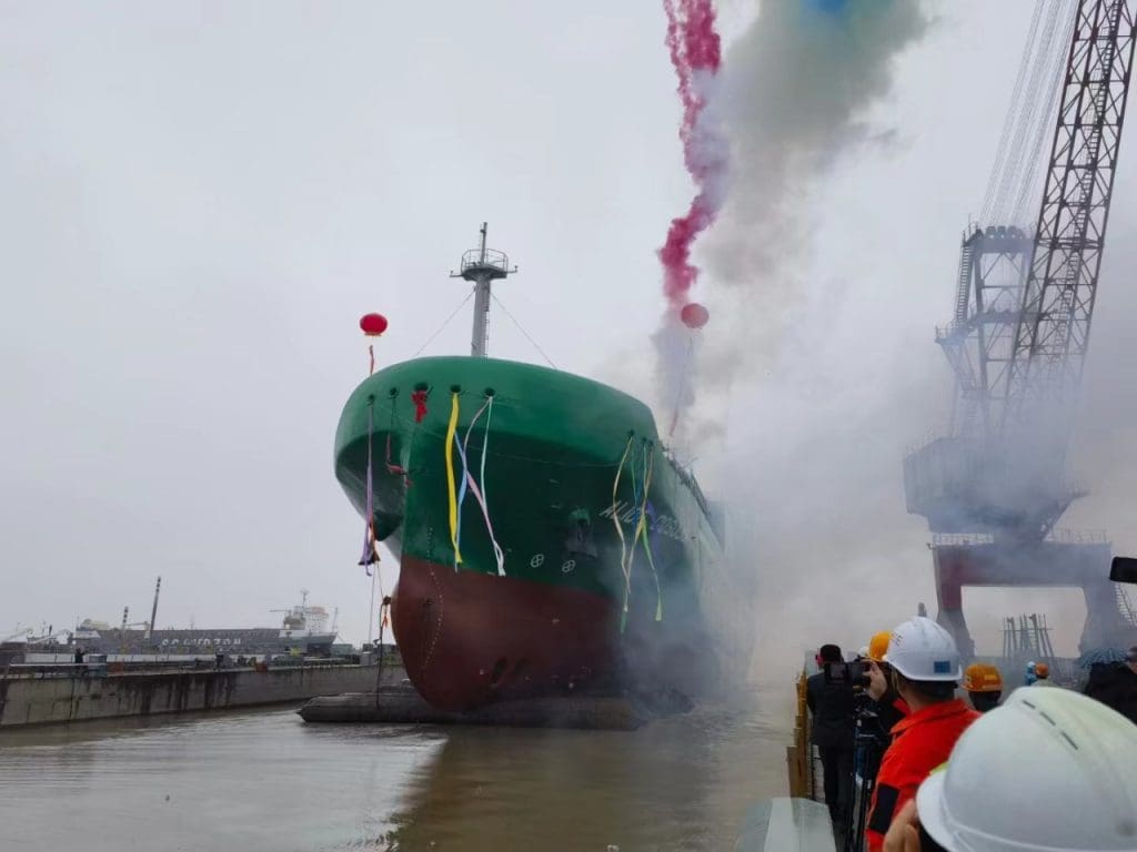 CIMC SOE launches first LNG bunkering ship for Fratelli Cosulich - LNG ...