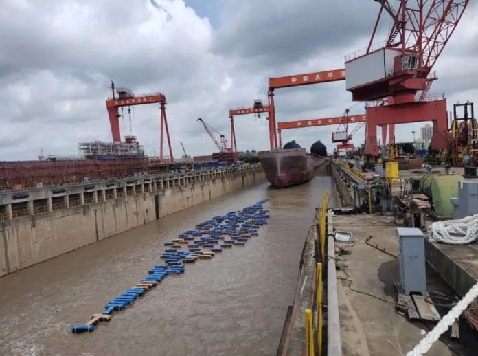 CIMC SOE floats out CNOOC’s LNG bunkering vessel - LNG Prime